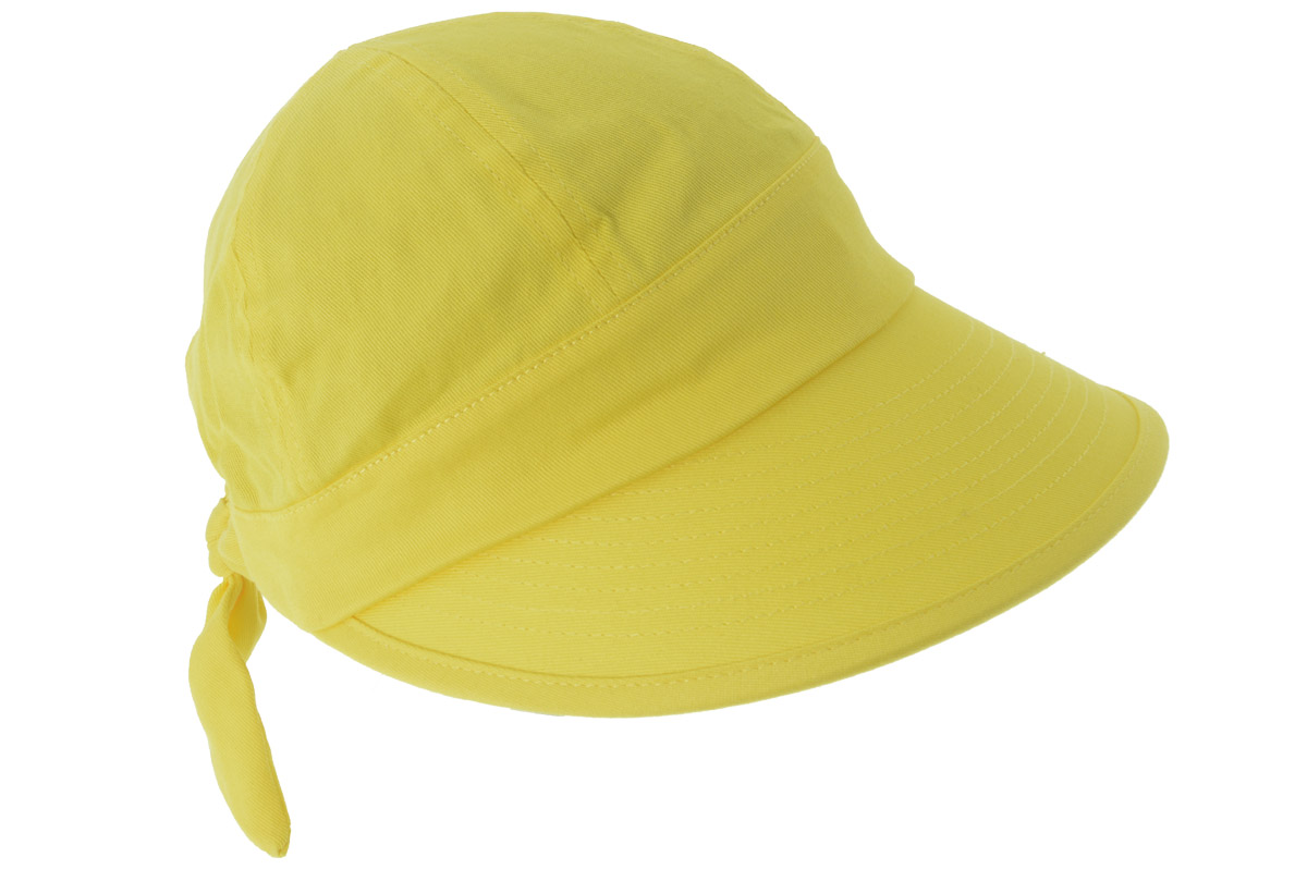 SEEBERGER women cut and sewn cap »cotton fabric cap with bow detail ...