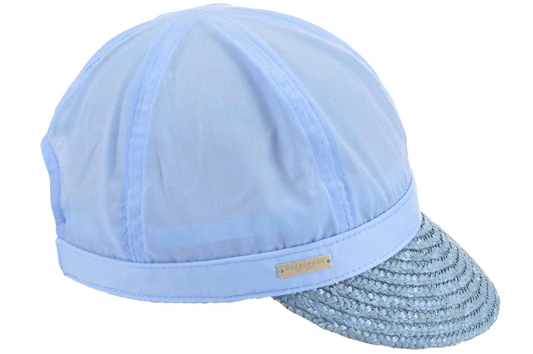SEEBERGER women straw cap »wheat braid cap with fabric head 54971-0 ...