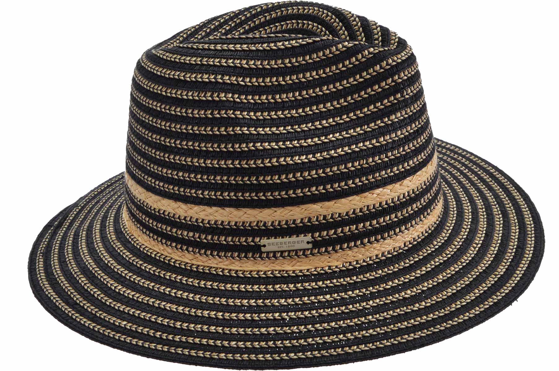 SEEBERGER unisex straw hat »paperbraid fedora with raffia detail 55572 ...